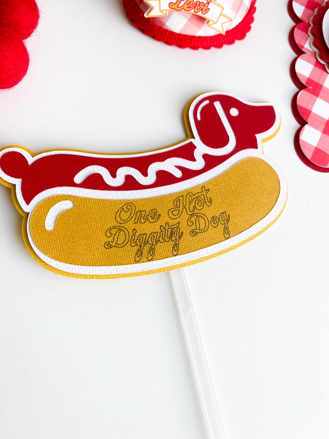 One Hot Diggity Dog Cake Topper|one Hot Diggity Dog Theme|weenie Bit ...