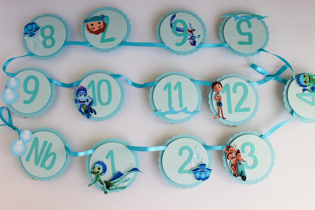 Luca Milestone Banner|luca First Birthday Banner|luca Monthly Photo ...