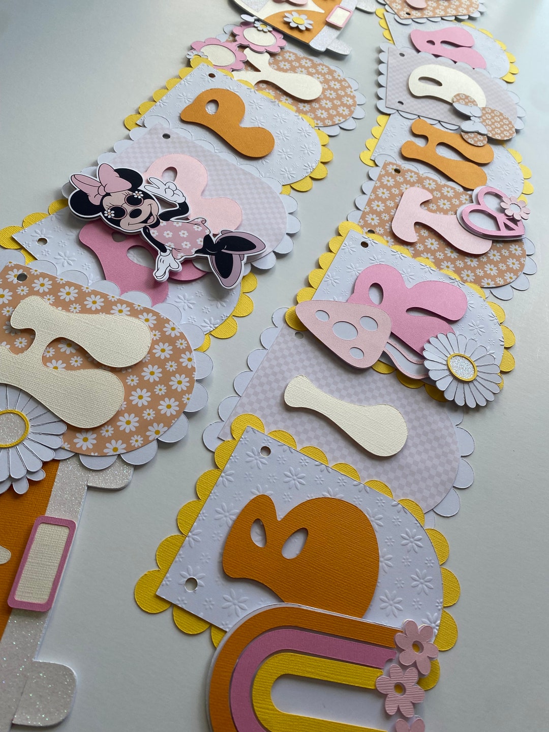 Groovy Minnie Mouse Happy Birthday Banner |groovy Minnie Mouse Theme ...