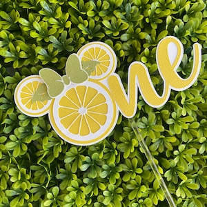 Lemon Minnie Mouse Cake Topper|one Minnie Mouse Cake Topper|lemon ...