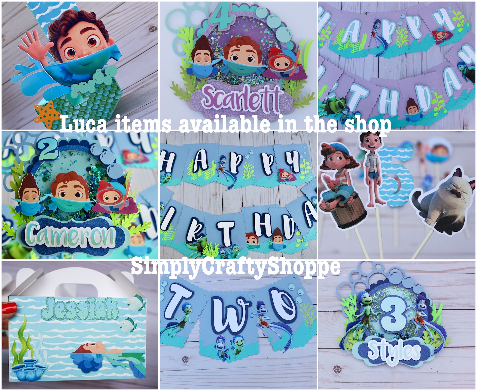 Disney Luca Shaker Cake Topper|luca Movie| Custom Luca Centerpiece ...