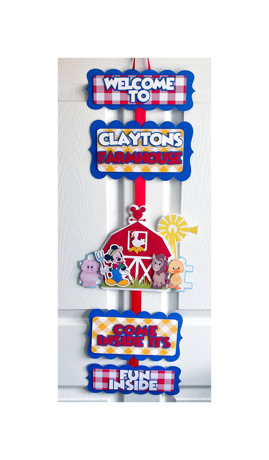 Mickey Mouse Door Sign - Etsy