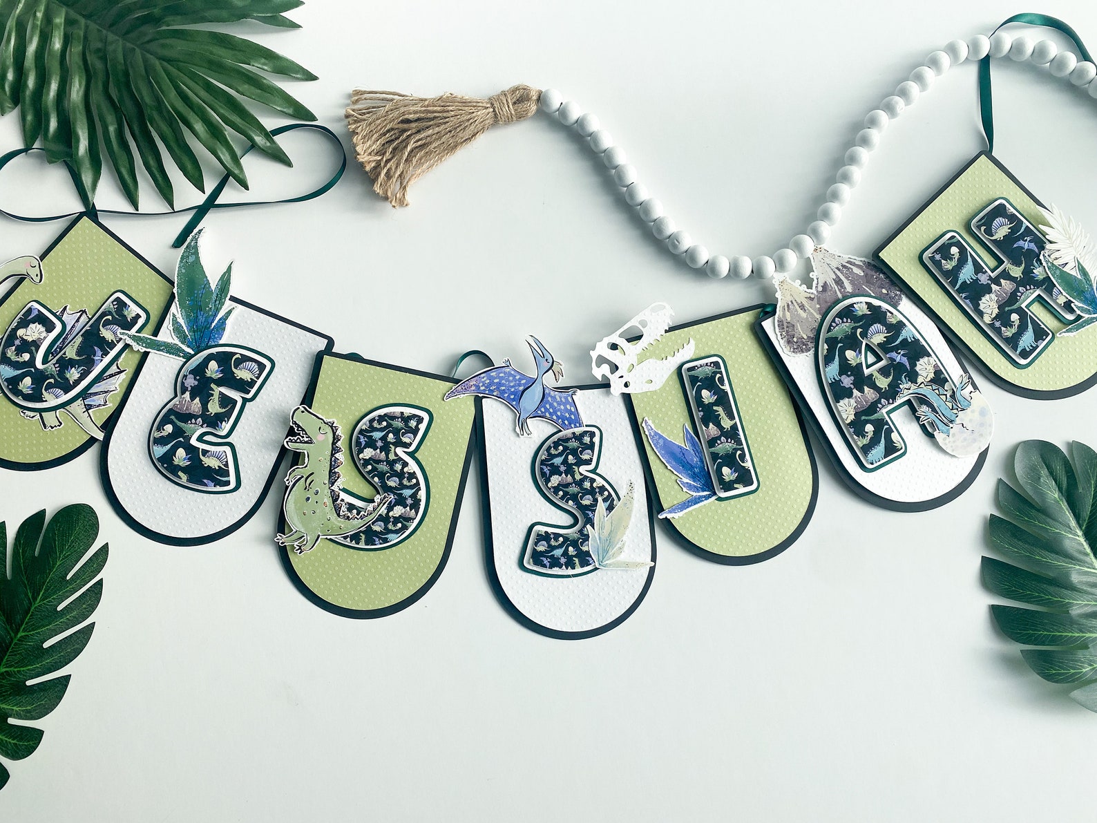 Dinosaur Name Banner|dinosaur Birthday Banner|dinosaur Theme - Etsy