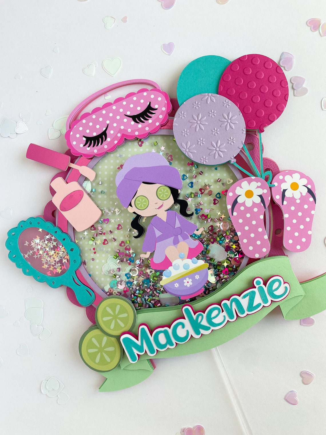 Spa Birthday Cake Toppergirls Spa Party Cake Topperpamper | Etsy