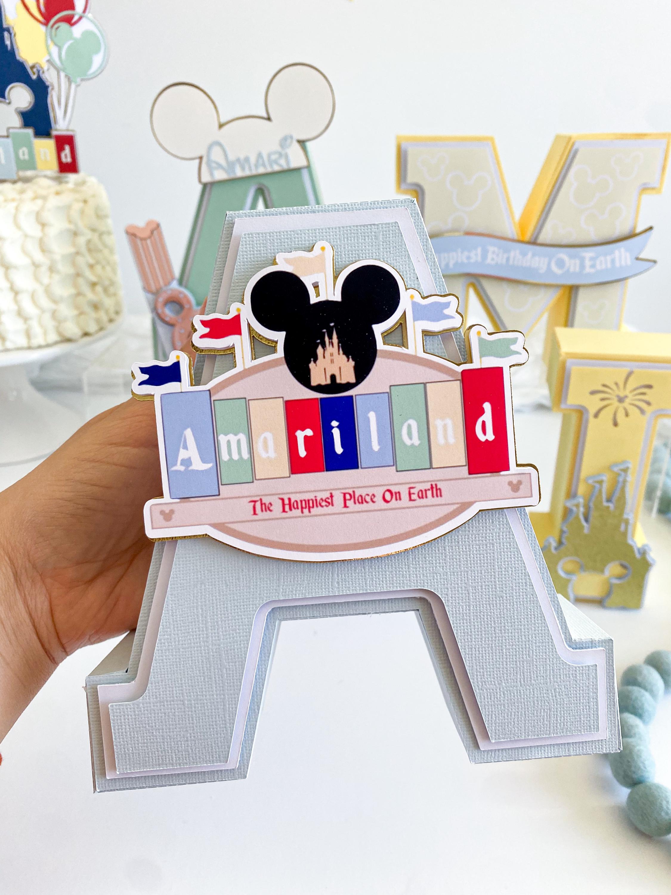 Vintage Disneyland Cake Topper|happiest Birthday Cake Topper|happiest ...