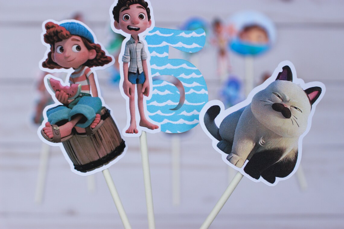 Luca Cupcake ToppersLuca birthday decorationsLuca | Etsy