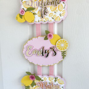 Lemon Theme Door Sign|lemon Baby Shower Party Decor| Lemon Theme ...