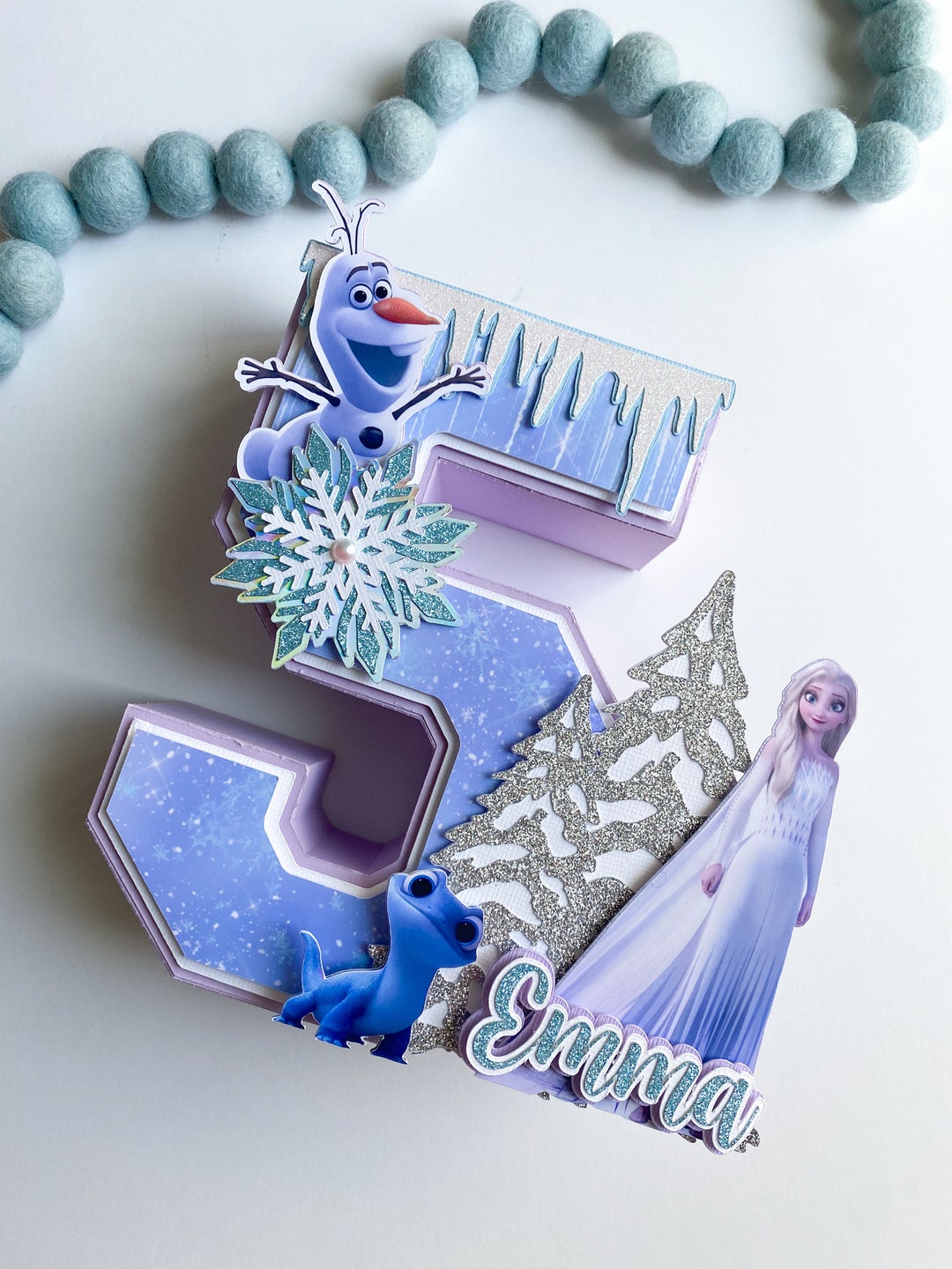 Queen Elsa 3D Letter|frozen 2 3D Letter|frozen 2 Party Decorations ...