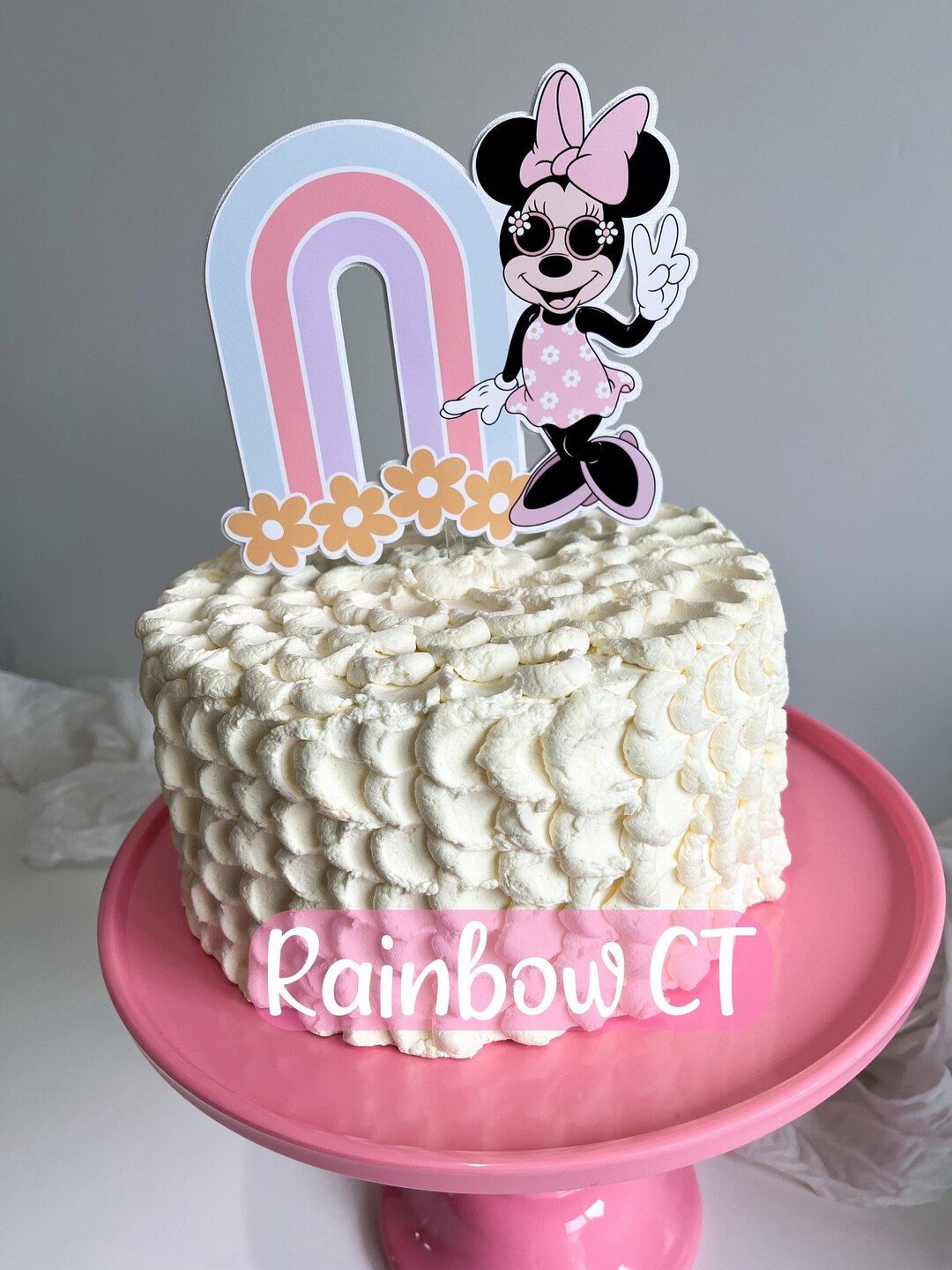 Groovy Minnie Mouse Cake Topper|groovy Minnie Mouse Theme|minnie Mouse ...