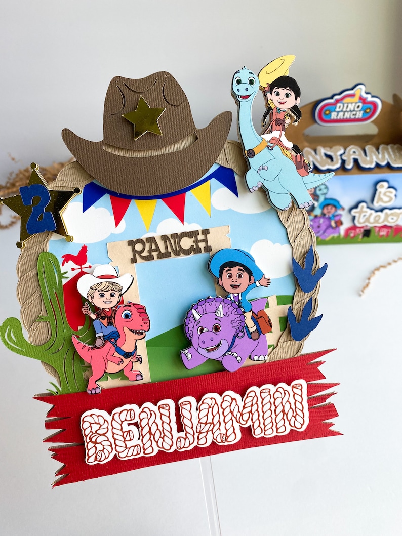 Dino Ranch feliz cumpleaños Banner/dino ranch cumpleaños/Dino - Etsy México
