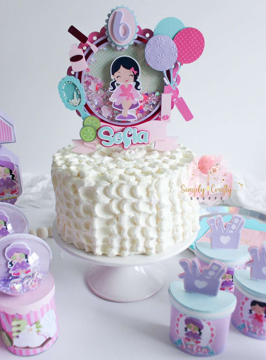 Spa Birthday Cake Topper|girls Spa Party Cake Topper|pamper Party Cake ...