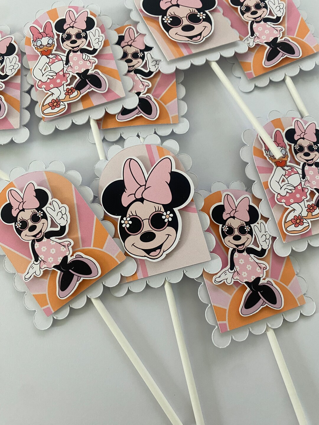 Groovy Minnie Mouse Cupcake Toppers groovy Minnie Mouse Thememinnie ...