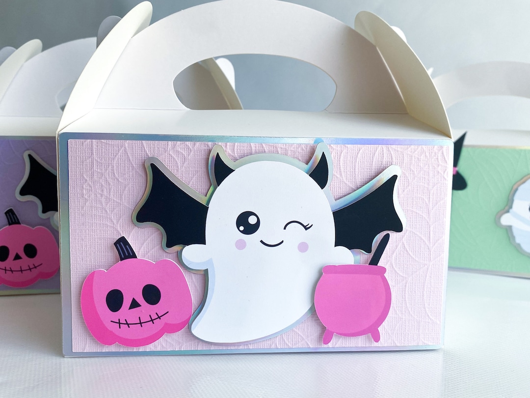 Pastel Halloween Party Favor Boxes|cute Ghost Birthday Boxes ...