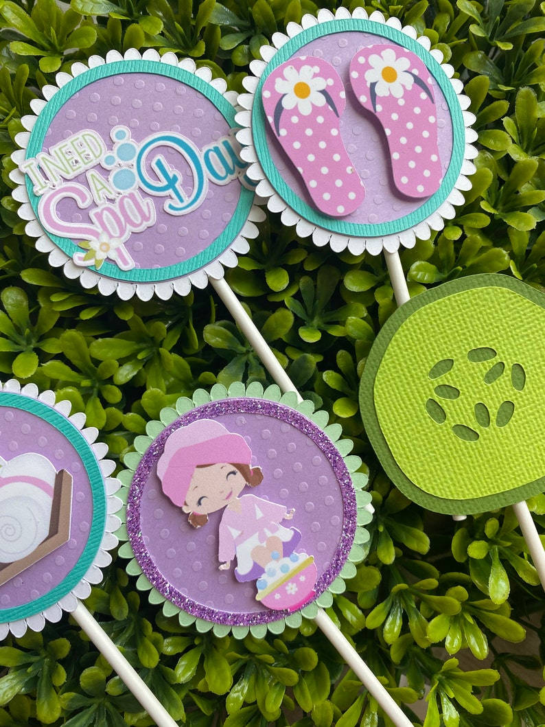 Spa Cupcake Toppers - Etsy