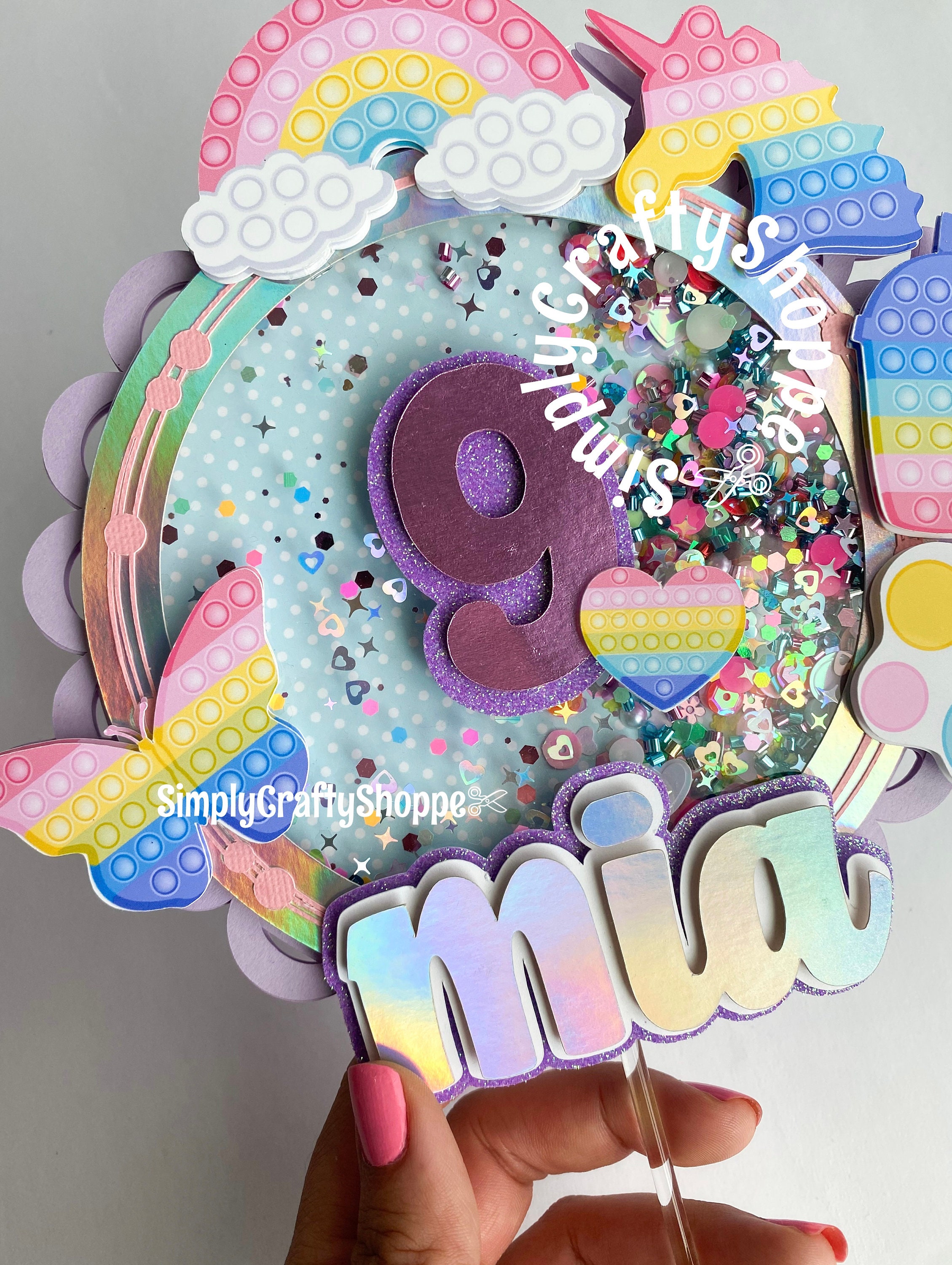 Pop It Cake Topperfidget Theme Cake Topperpop It Birthday | Etsy