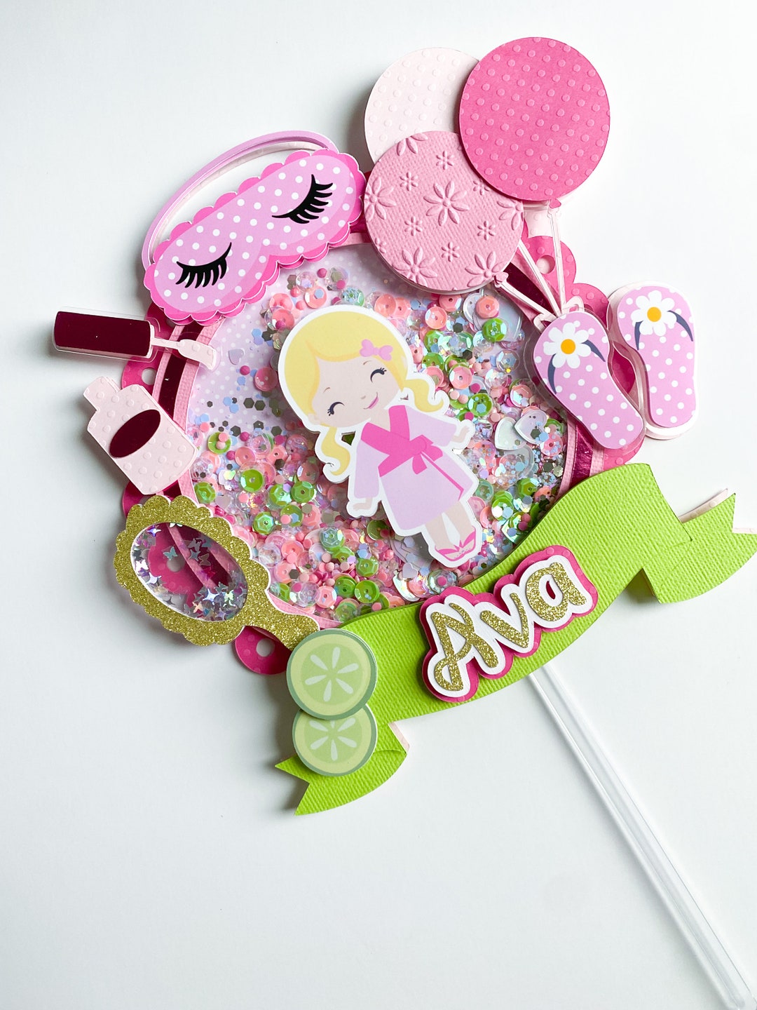 Spa Birthday Cake Topper|girls Spa Party Cake Topper|pamper Party Cake ...