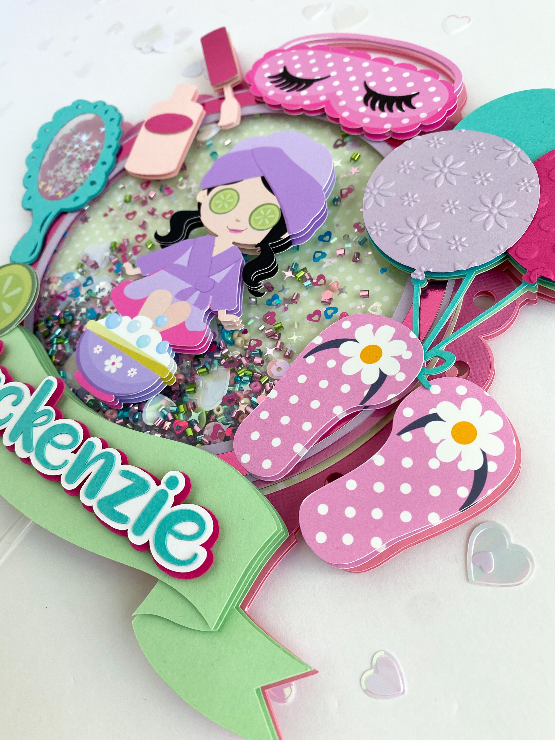 Spa Birthday Cake Toppergirls Spa Party Cake Topperpamper | Etsy