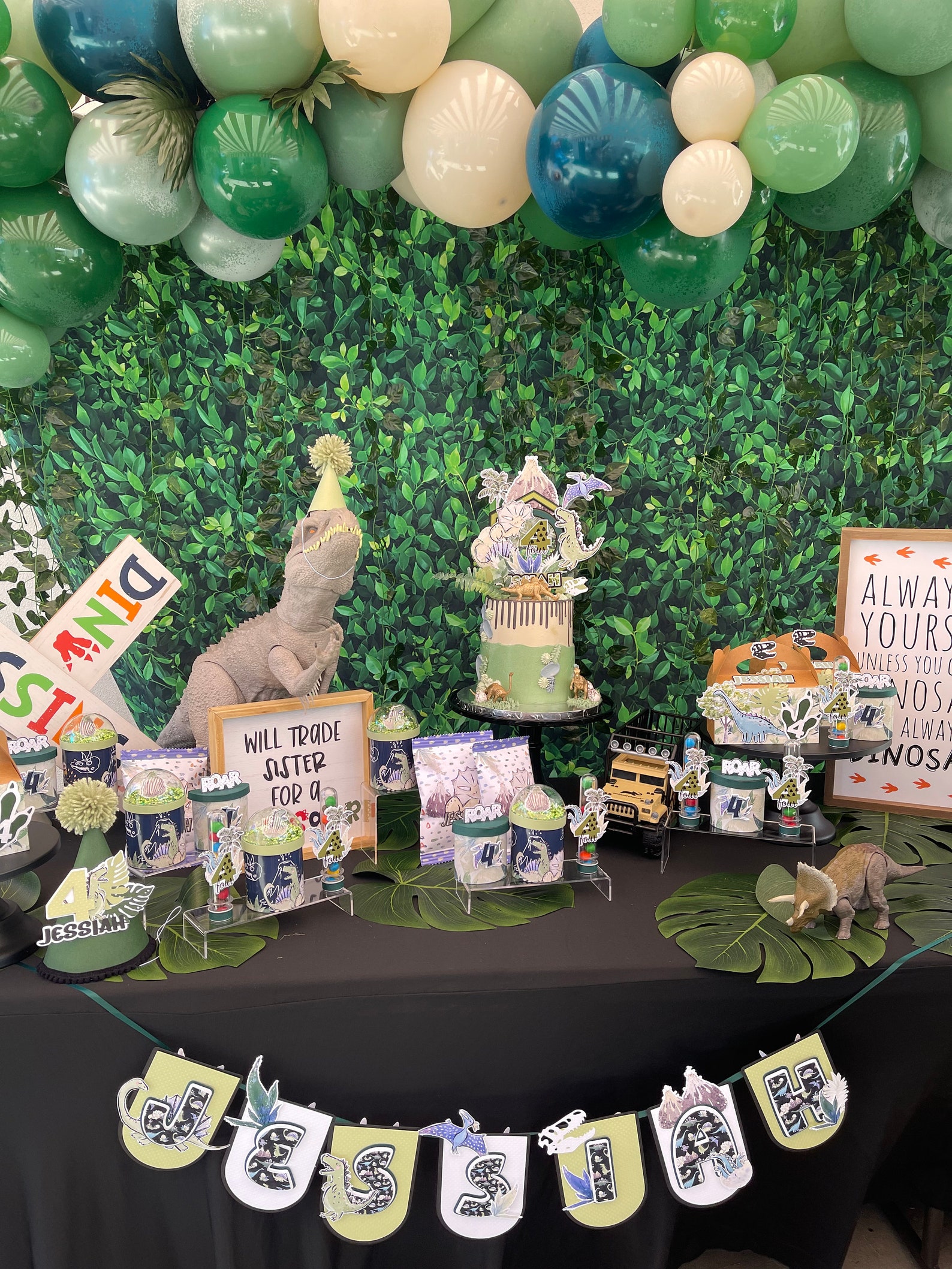 Dinosaur Name Banner|dinosaur Birthday Banner|dinosaur Theme - Etsy