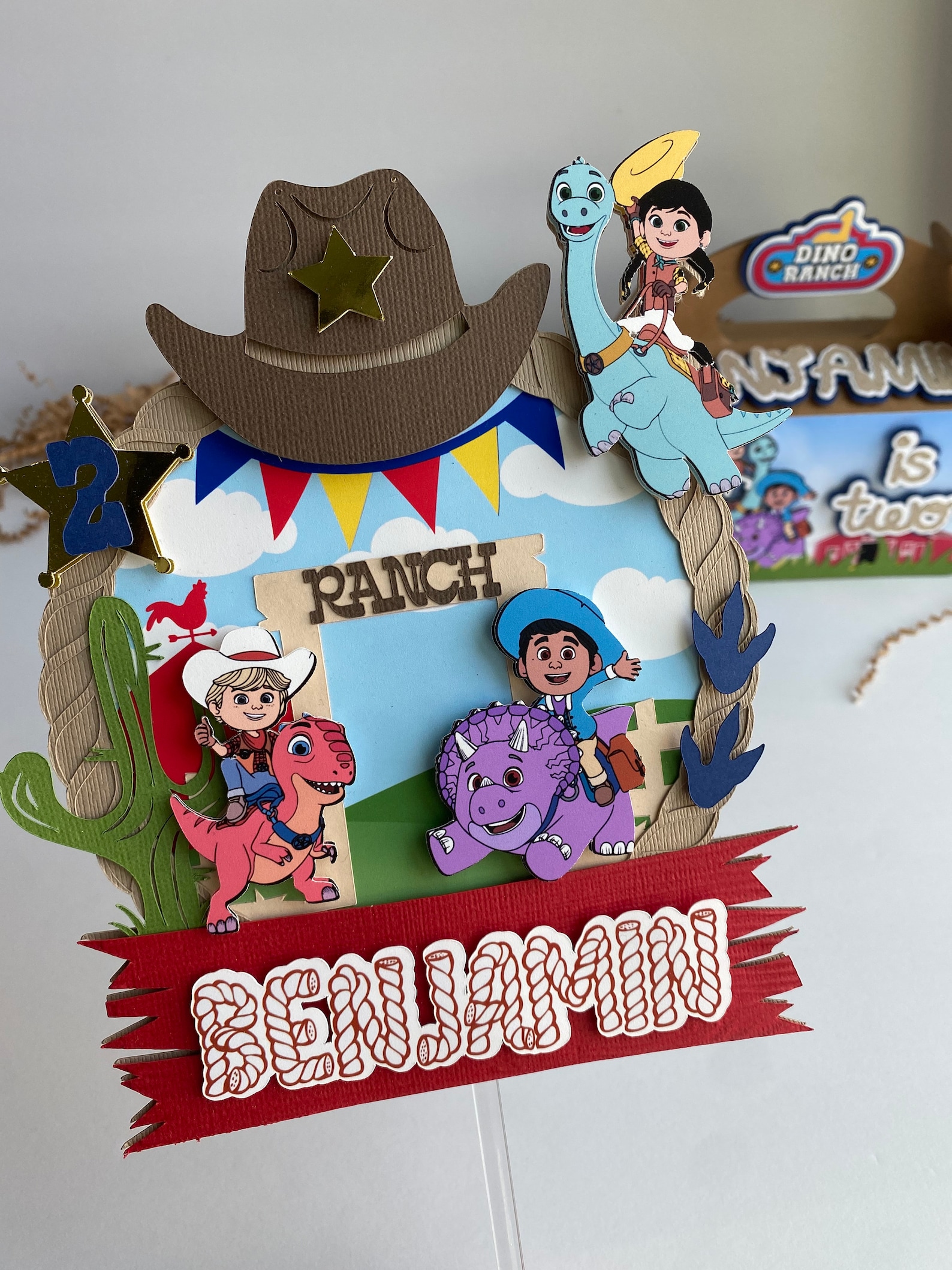 Dino Ranch Birthday Door Signdino Ranch Theme Decorations - Etsy