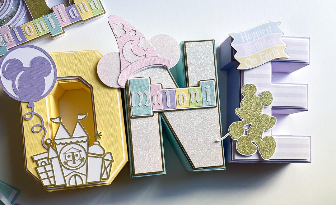 Pastel Disneyland 3D Letters|happiest Birthday 3D Letters|happiest ...