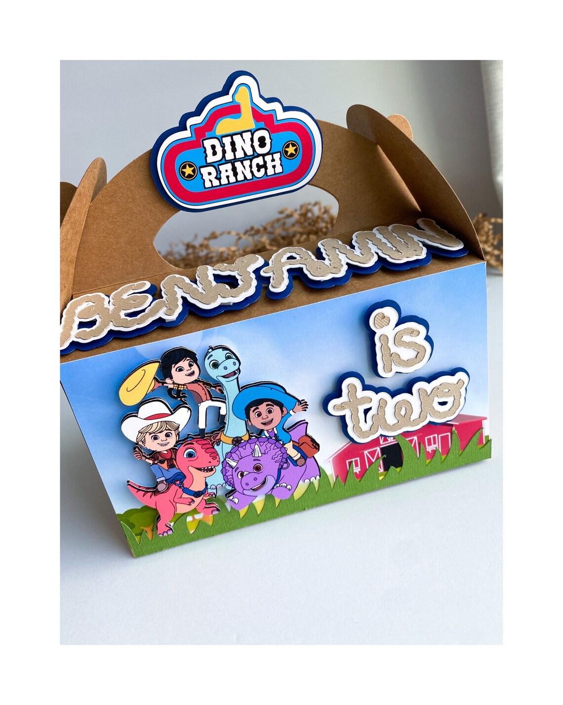 Dino Ranch Cupcake Topperdino Ranch Party Decorationsdino - Etsy