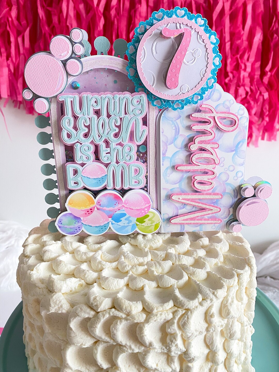 Bath Bomb Cake Topper|bath Bomb Party|spa Party - Etsy