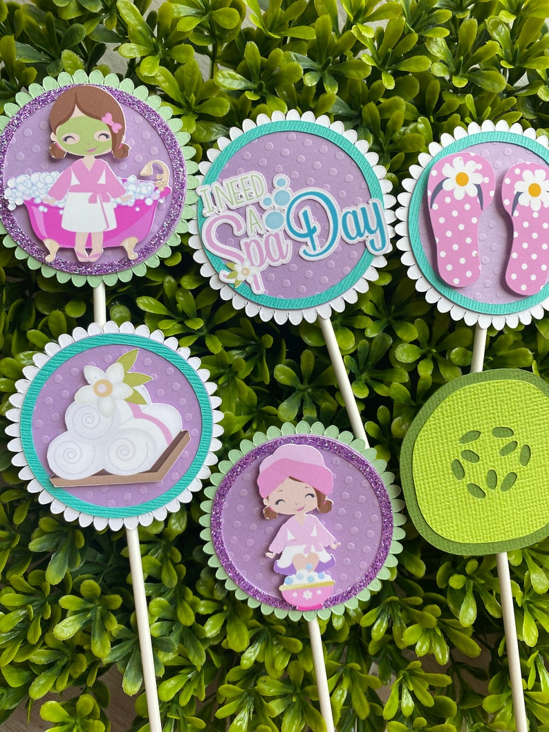 Spa Birthday Party Cake Topper|spa Cake Topper|spa Party|girls Spa ...