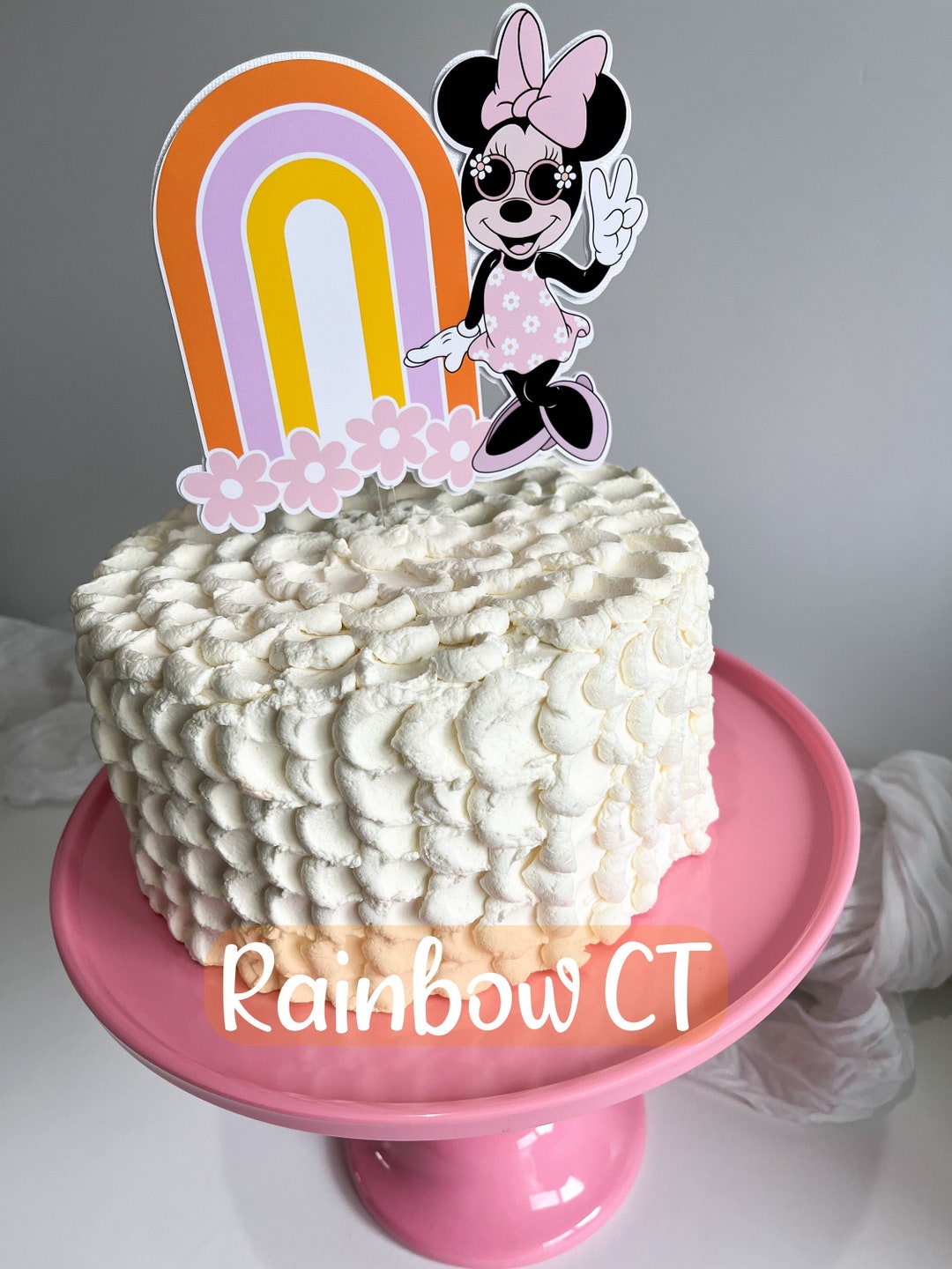 Groovy Minnie Mouse Cake Topper|groovy Minnie Mouse Theme|minnie Mouse ...