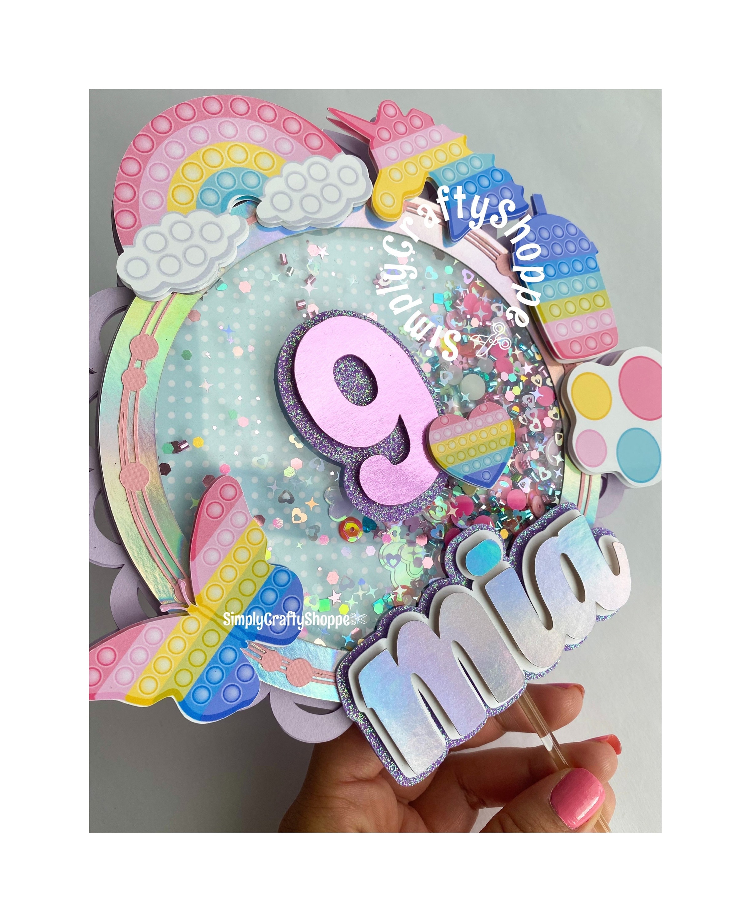 Pop It Cake Topperfidget Theme Cake Topperpop It Birthday | Etsy