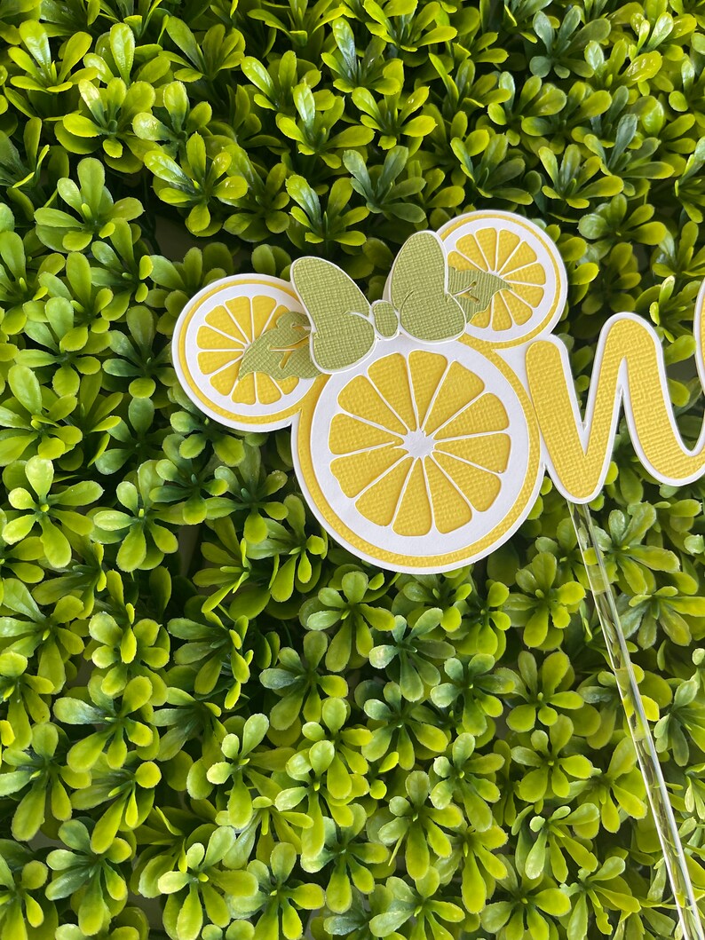 Lemon Minnie Mouse Cake Topperone Minnie Mouse Cake - Etsy