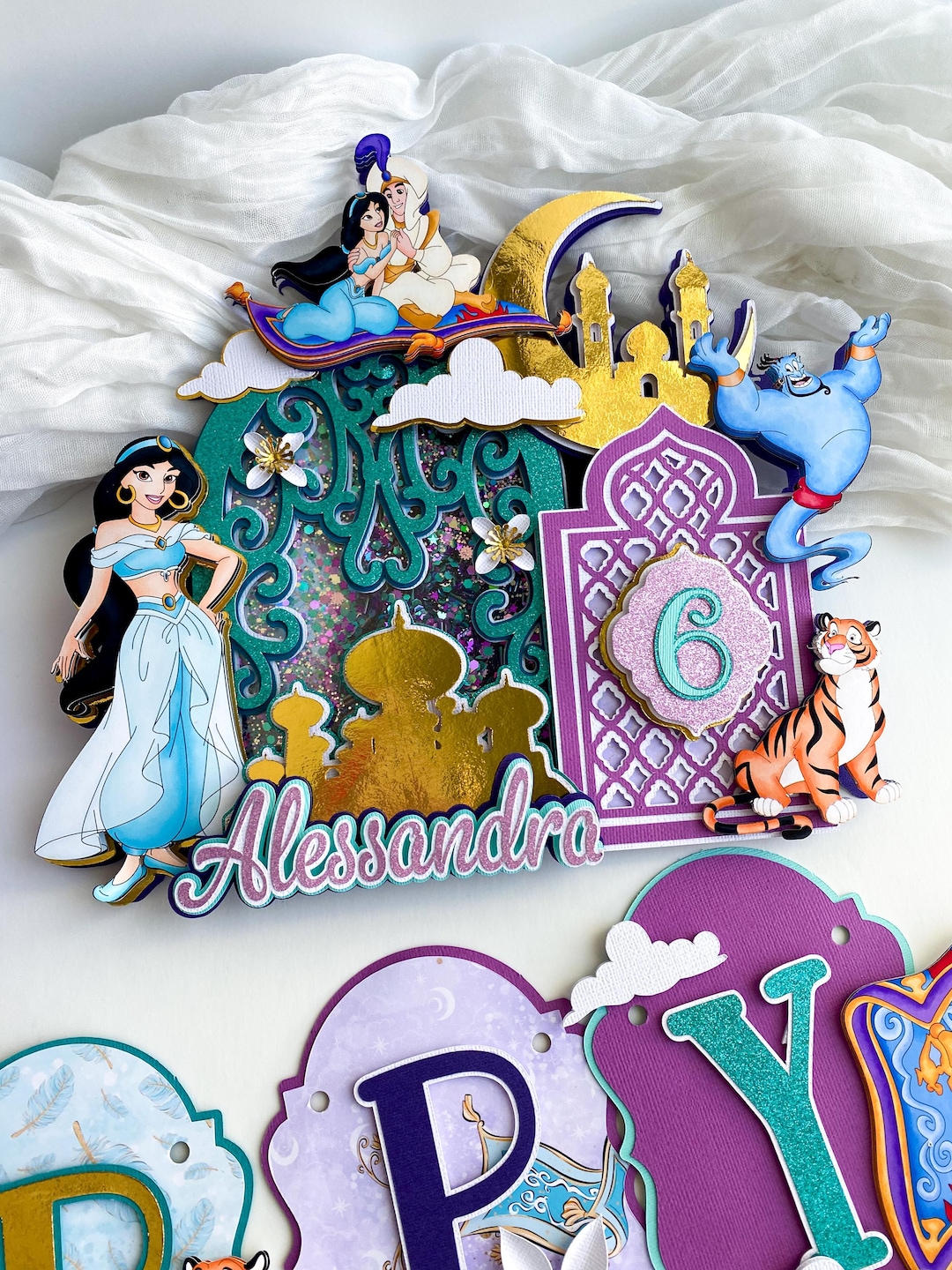 Princess Jasmine Cake Topper|aladdin Cake Topper|princess Jasmine ...