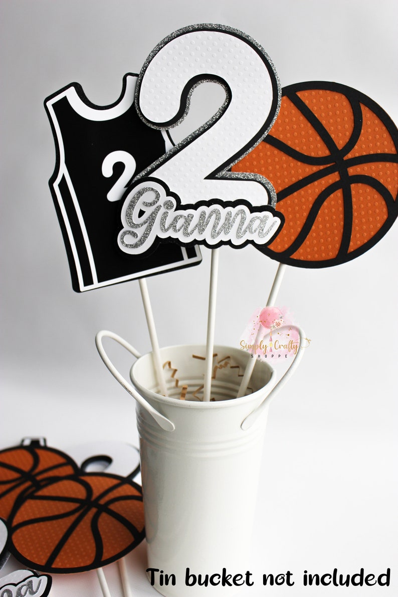 Basketball Cake Topperbasketball Birthday Themebasketball - Etsy
