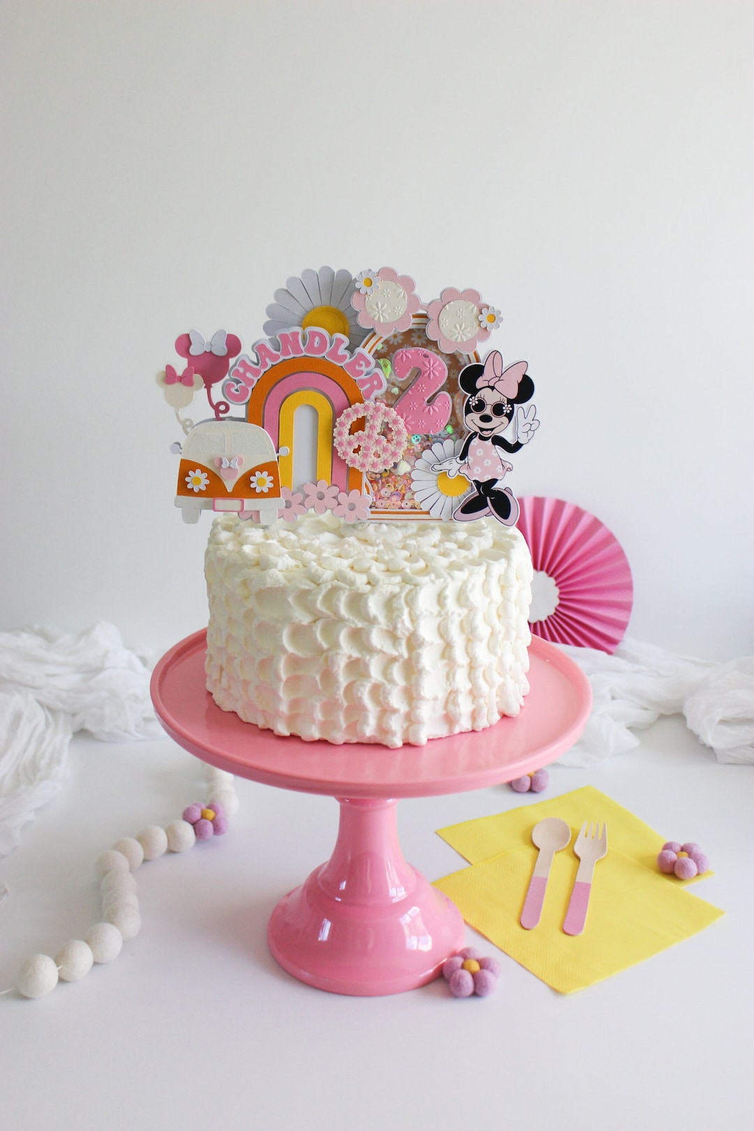 Groovy Minnie Mouse Cake Topper|groovy Minnie Mouse Theme|minnie Mouse ...
