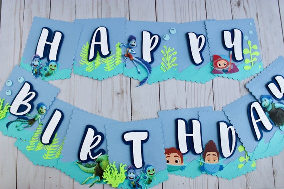 Luca Happy Birthday Bannerdisney Pixar Luca Birthday | Etsy
