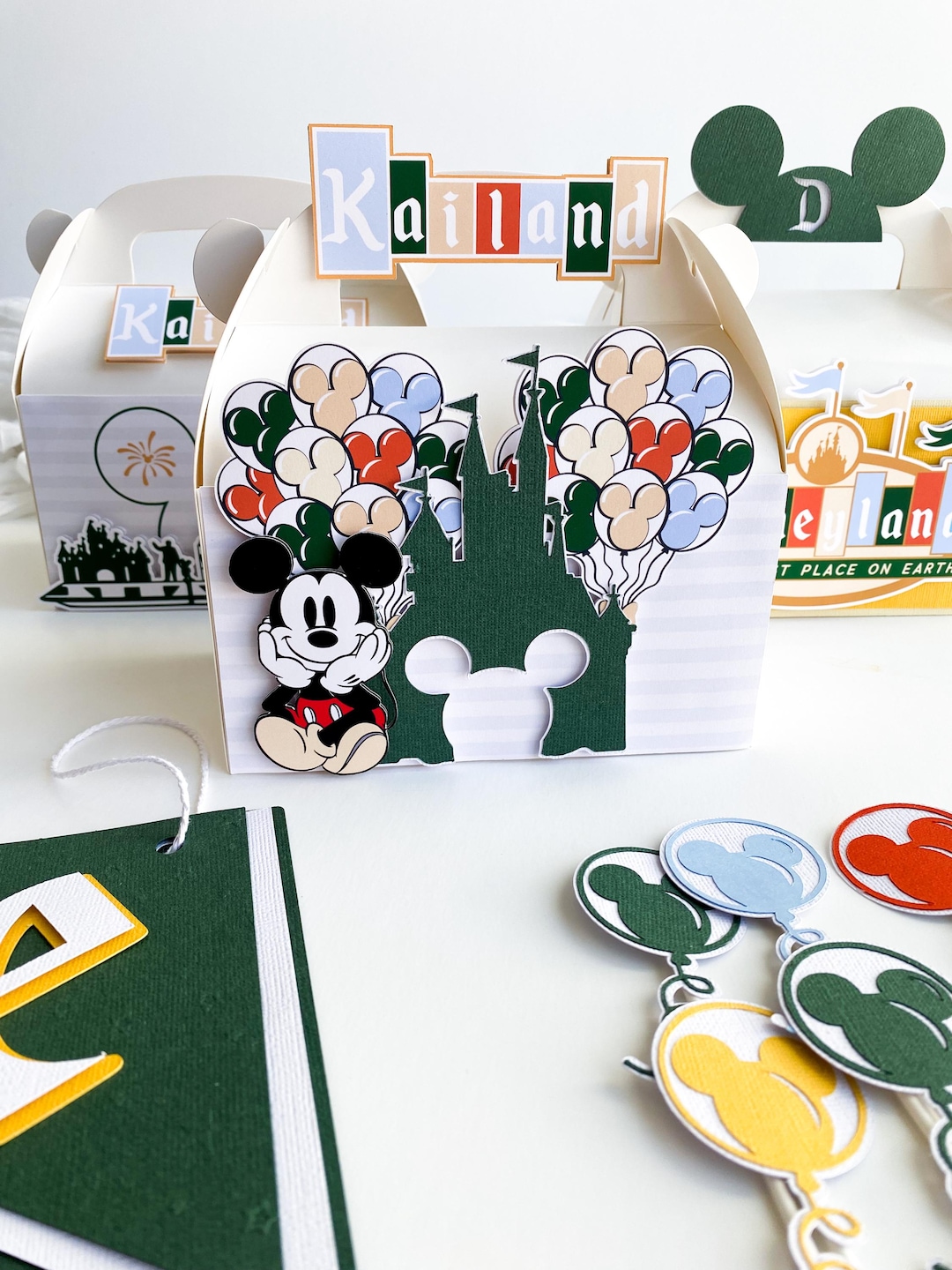 Vintage Disneyland Gable Boxes |happiest Birthday Favor Boxes|happiest ...