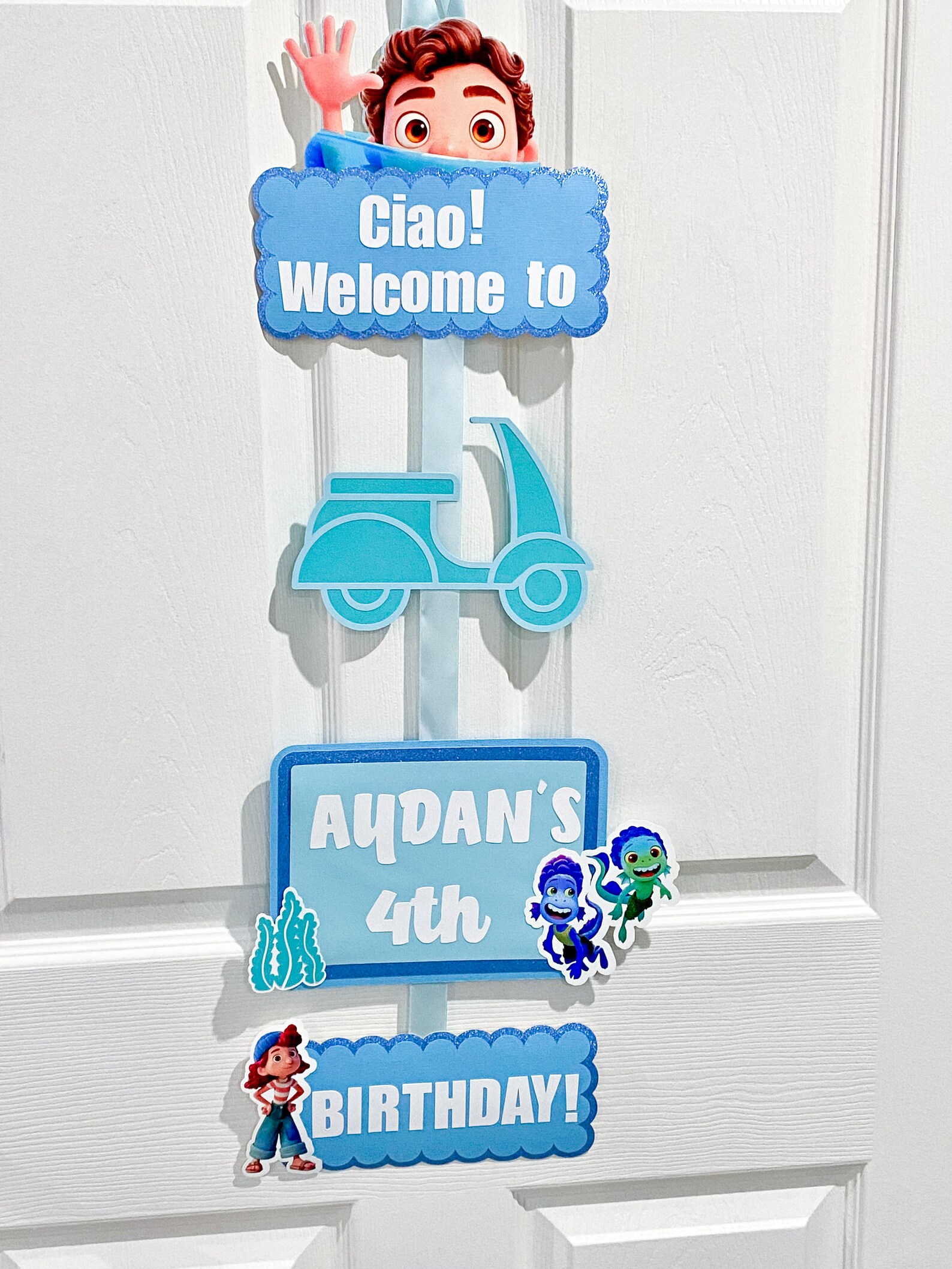 Luca Happy Birthday Bannerdisney Pixar Luca Birthday | Etsy