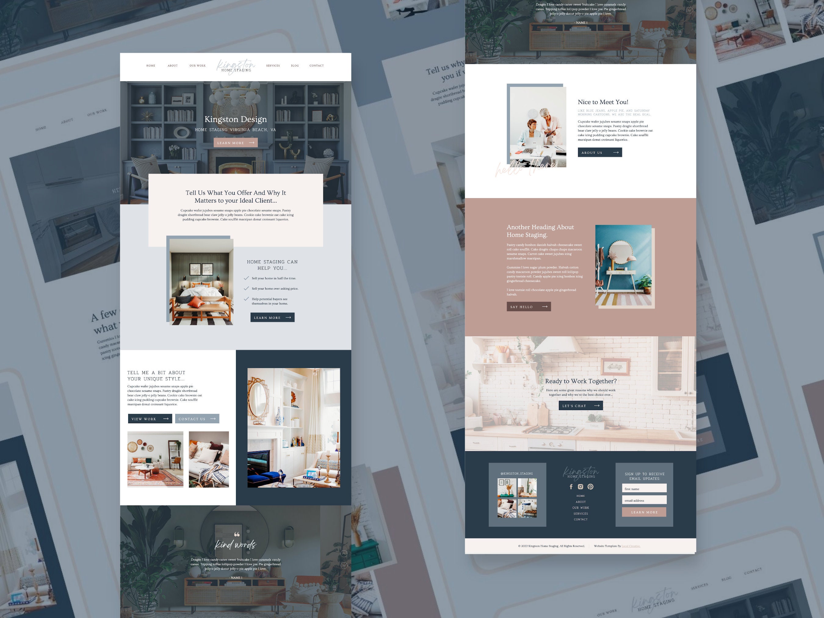 Modern INTERIOR DESIGN Website Template | Real Estate/home Staging Web ...