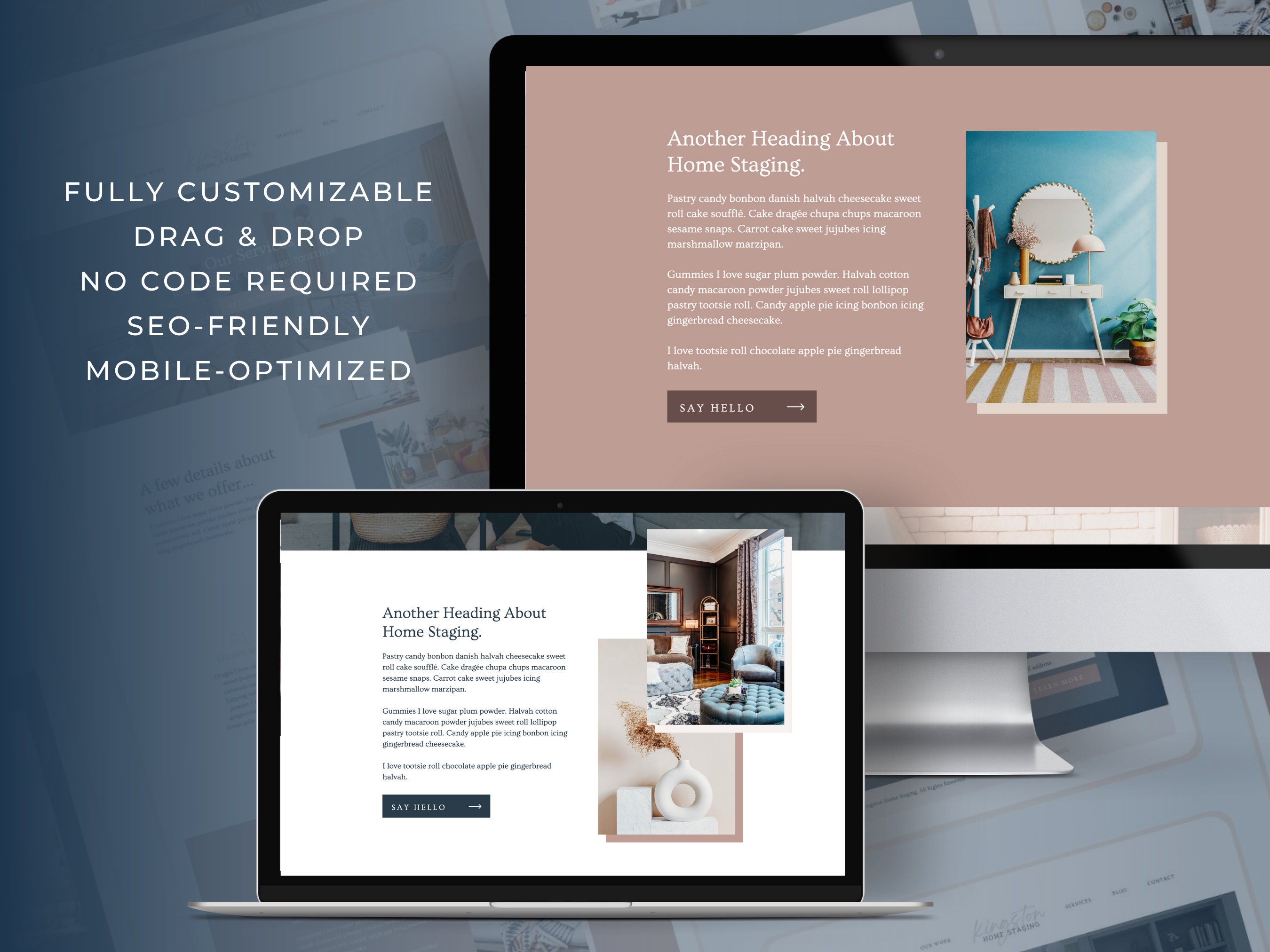 Modern INTERIOR DESIGN Website Template | Real Estate/home Staging Web ...