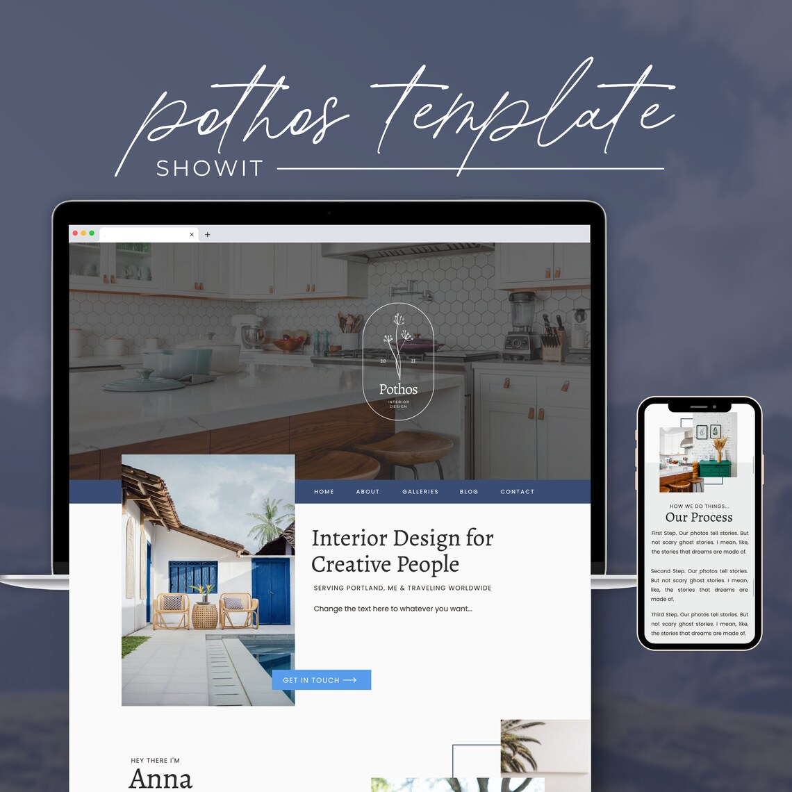 WEBSITE TEMPLATE Bright Modern DIY Website Template for Interior ...
