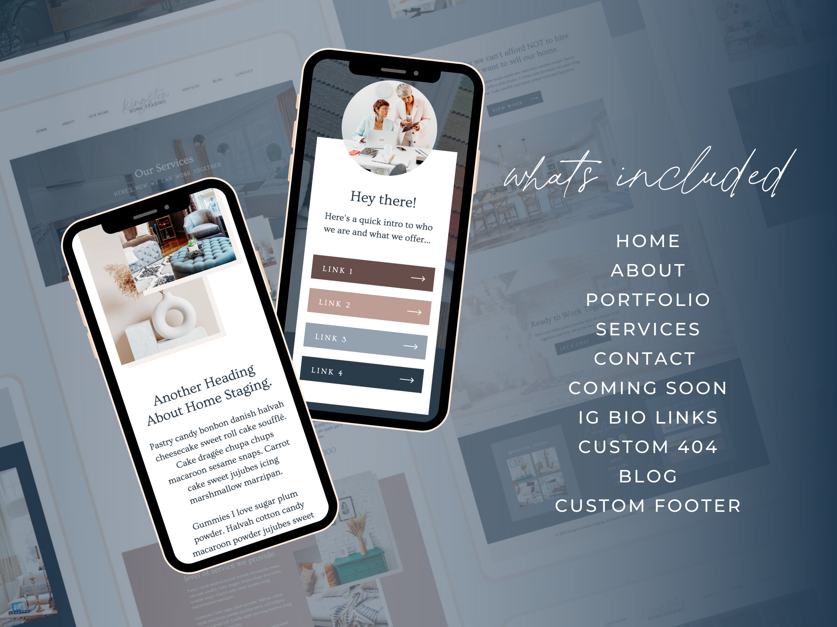 Modern INTERIOR DESIGN Website Template | Real Estate/home Staging Web ...