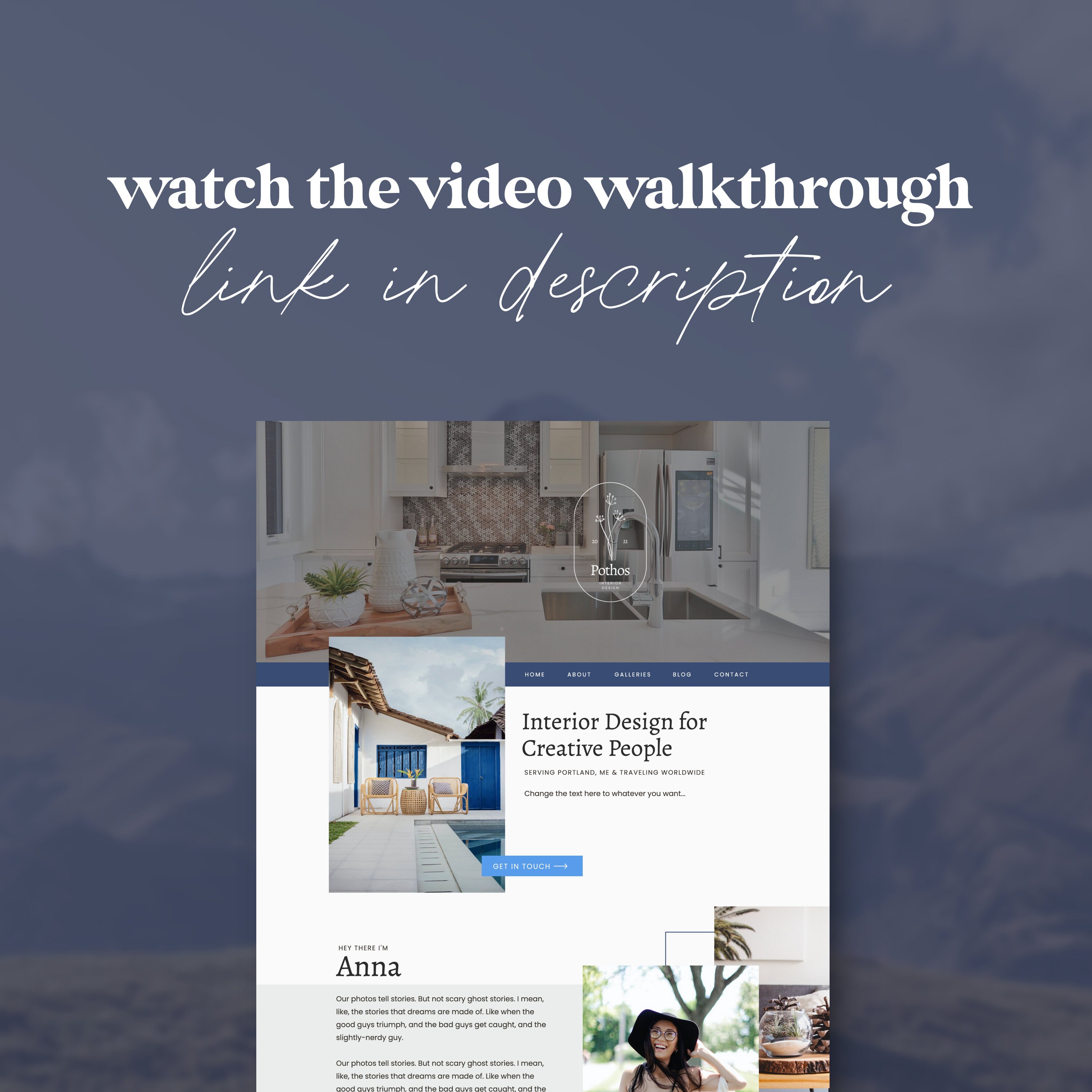 WEBSITE TEMPLATE Bright + Modern DIY Website Template for Interior ...