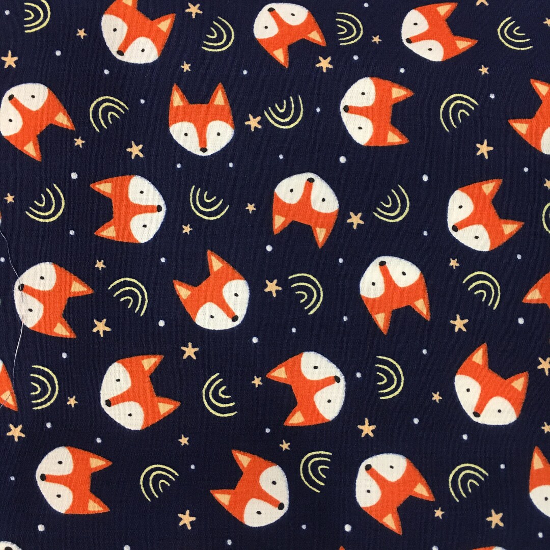 Cotton Fox Fabric Rose and Hubble Fox Fabric Fabric With - Etsy