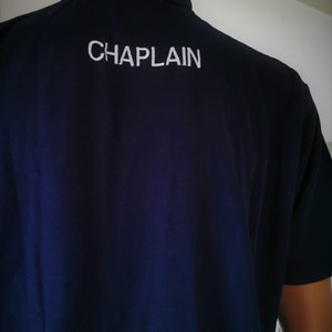 Men’s CHAPLAIN Clerical Shirt / Clergy Shirt Polo Style (embroidered on ...