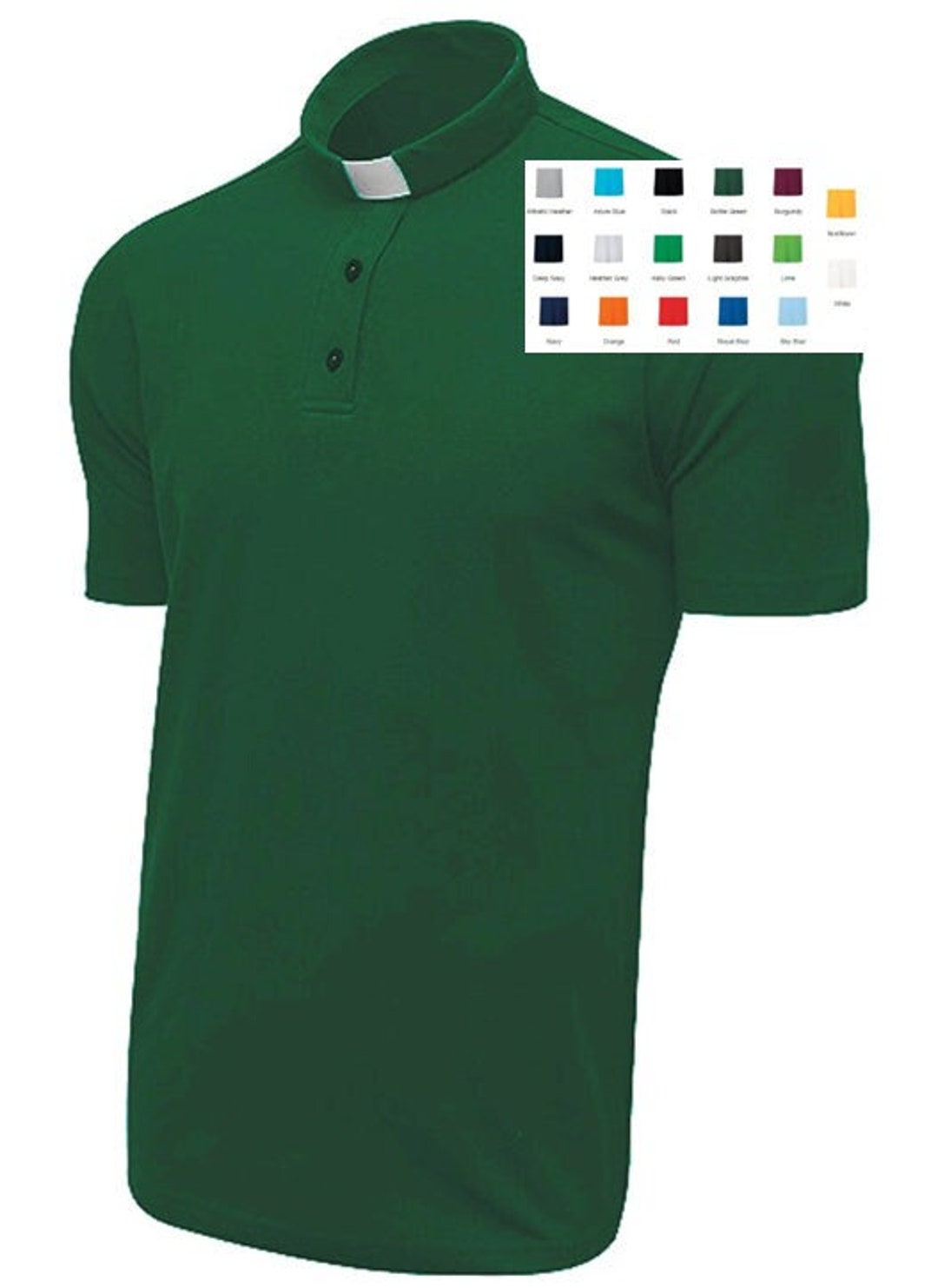 Luxury Cotton Clerical Polo Shirt – Summer Style, 17 Colors - Etsy