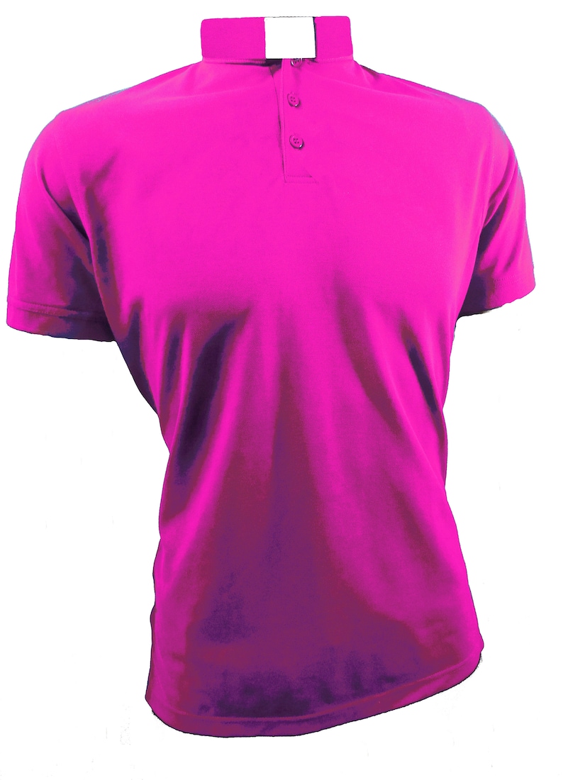 Men’s CHAPLAIN Clerical Shirt / Clergy Shirt Polo Style (embroidered on ...