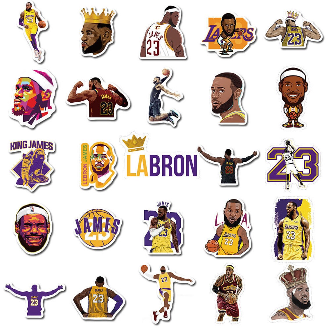 5 Lebron James Vinyl Stickers for Water Bottles Laptop | Etsy