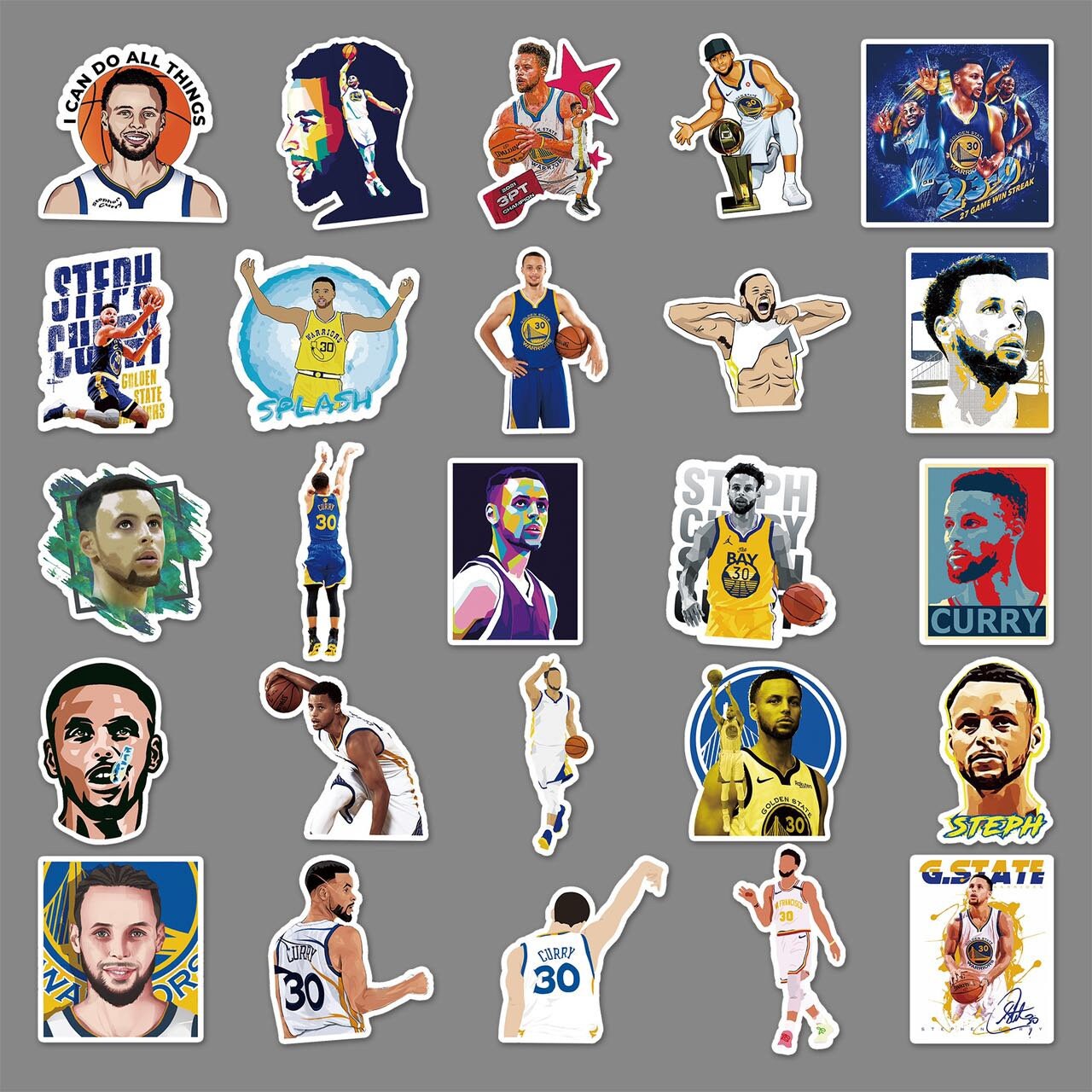 5 Stephen Curry Vinyl Sticker for Water Bottles Laptop - Etsy