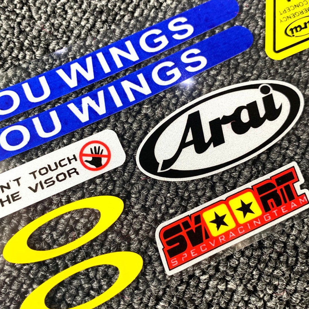Motor Helmet Waterproof Stickers Helmet Decal Bumper - Etsy