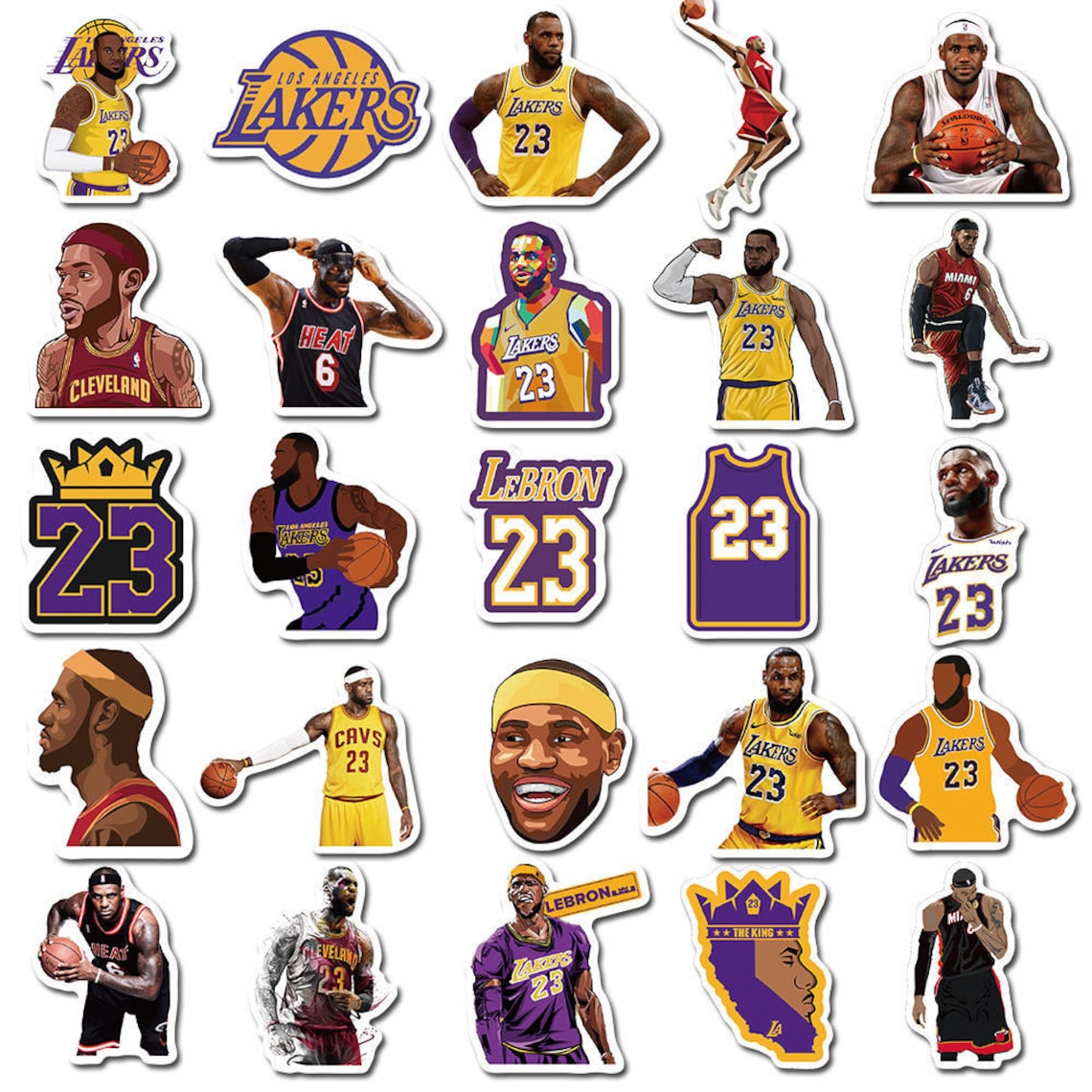 5 Lebron James Vinyl Stickers for Water Bottles Laptop | Etsy