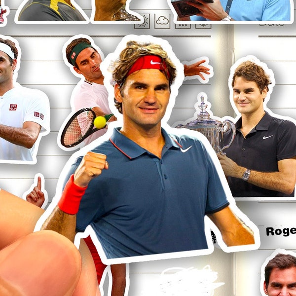Roger Federer Sticker, Tennis Sticker, Tennis Gifts, Federer Fan ...